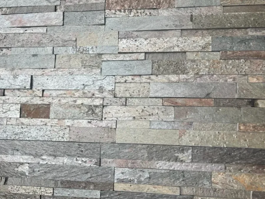 Golden Slate Stone Cladding Sample | Natural Paving